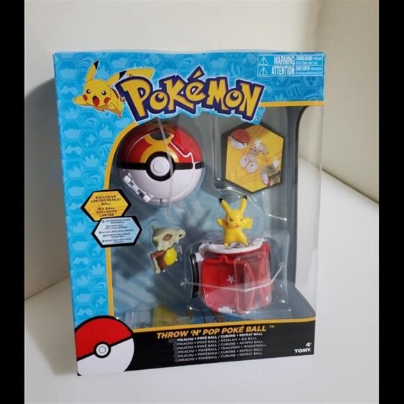Pokemon | Toys | Tomy Pokemon Throw N Pop Duel Pikachu Pokeball Cubone ...